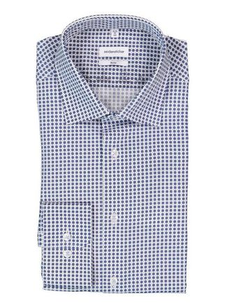 Seidensticker Seidensticker Herren Hemd blau Baumwoll-Stretch