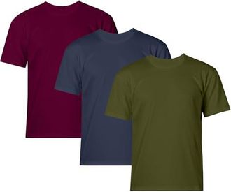 Bonjour Lot de 3/5 t-shirts pour homme - T-shirts de qualité supérieure pour homme avec un design légèrement ajusté et confortable - T-shirt en coton super do