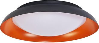 Ledvance Ledvance - Orbis Plate LED-Deckenleuchte, schwarz-orange, 35W, 1700lm, 3000K, 430mm, 830 freundliches Warmweiß, durch Kicken in 3-Stufen dimmbar