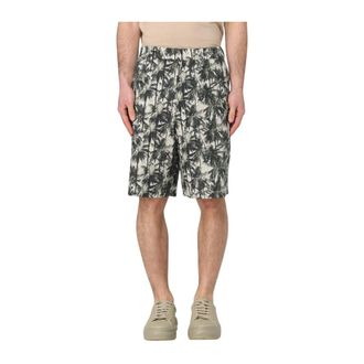 A|X Armani Exchange Shorts verts &agrave; imprim&eacute; palmier - Homme - Shorts - Multicolore - Taille: W33