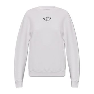Off-white Sweatshirt mit Logo - - Sweatshirts & Hoodies - Damen - Wei&szlig; - M