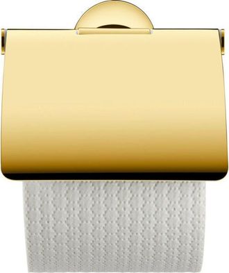 Duravit Porte-rouleau papier toilettes laiton Or poli + couvercle - 12,5x8,3x5 - Starck T Or poli