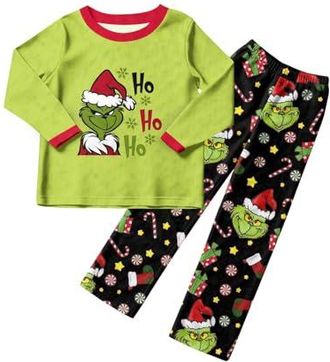 Generic Le Grinch Pyjama Noel Famille De Grinch Bebe The Costume Femme Vetement Couple Deguisement Adulte Ensembles Pull Noël Enfant Ensemble Coton Assorti Ho