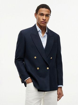 Tommy Hilfiger Blazer &agrave; boutonnage crois&eacute; en laine m&eacute;lang&eacute;e