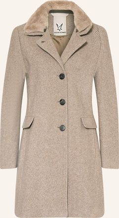 Fuchs Schmitt Fuchs Schmitt Wollmantel Mit Abnehmbarem Kunstfell beige
