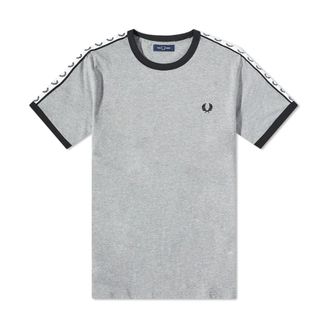 Fred Perry Ringer T-Shirt - - Tops - Herren - Grau - S