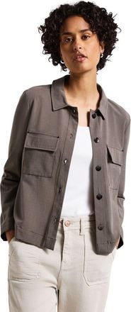 Street One Damen A212693 Leichte Jacquard-Jacke, Nomad Brown, 44