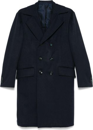 Kiton Mantel aus Filz - Blau