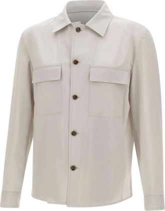 Barba Homme, Vestes, Blanc, Taille: L London Shirt Jacket