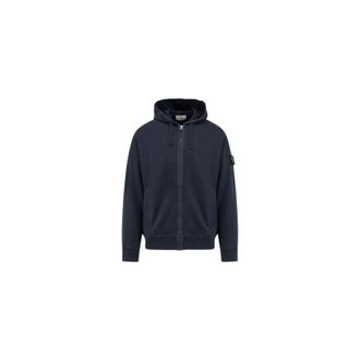 Stone Island Zip-through Hoodie - - Sweatshirts & Hoodies - Herren - Blau - S