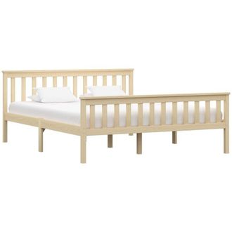 vidaXL Cadre de lit sans matelas naturel bois massif de pin 160x200 cm vidaXL