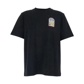 Casablanca Orchid Court Classic T-Shirt - - Tops - Herren - Schwarzk - L