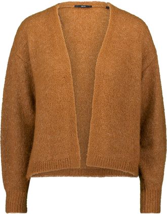 Zero Damen Cardigan offener Style L, Camel Mouline