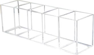 Cabilock Acryl Aufbewahrungsbox mit 5 F&auml;chern Schreibtisch Organizer f&uuml;r B&uuml;robedarf und Kosmetikutensilien Transparenter Mehrzweckbeh&auml;lter