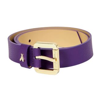 Patrizia Pepe unisex, Accessoires, Violet, Taille: L Ceinture Femme en Cuir Violet avec Boucle &agrave; Rouleau