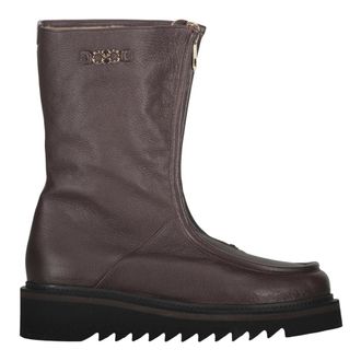 Ferragamo Stilvolle Lederstiefeletten mit Rei&szlig;verschl&uuml;ssen - - Shoes - Damen - Braun - 36 EU