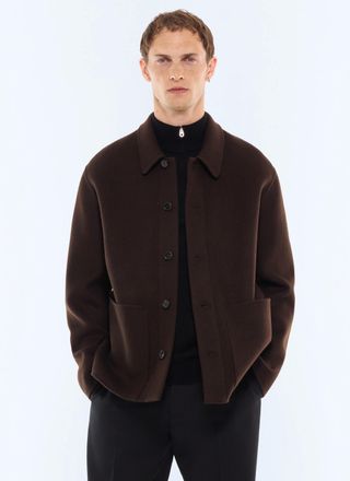 Fursac Blouson droit en laine feutr&eacute;e - Taille XXL - Homme