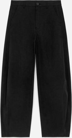 Arket Hose Mit Barrel Leg -Schwarz