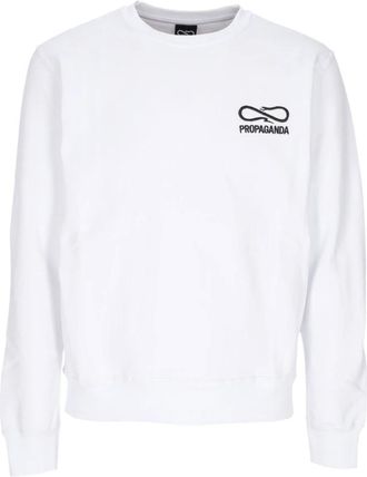 PROPAGANDA Homme, Sweatshirts et sweats &agrave; capuche, Blanc, Taille: XL SweaT-shirt ras du cou &agrave; manches longues