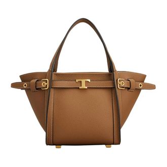Tod's Femme, Sacs, Brun, Taille: ONE Size T Timeless Mini Shopping Bag