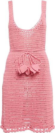 Burberry robe courte en crochet - Rose