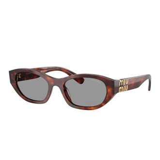 Miu Miu Sonnenbrille mit grauen Gl&auml;sern - - Accessories - Damen - Braun - 53 MM
