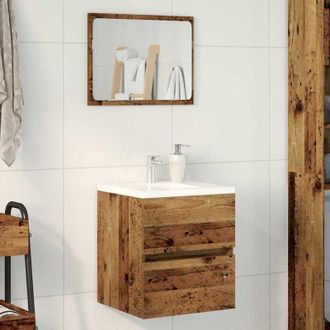 vidaXL Vidaxl - Meuble sous &eacute;vier en bois ancien 41x38.5x45 cm Bois ding&eacute;nierie