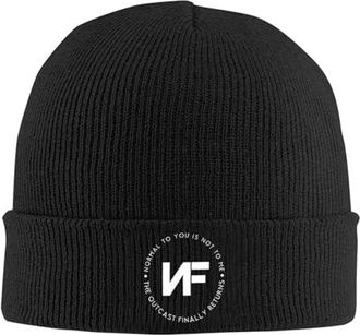 Generic Casquette Homme, Texte Cercle revient Un paria Hommes Femmes Unisex Chapeau tricot&eacute; Tuque Pull Bonnet Hiver Chaud Chaleureux Cadeau de No&euml;l