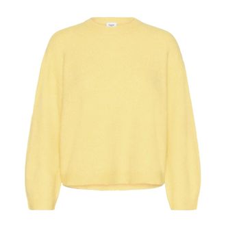 Saint Tropez Femme, Pulls, Jaune, Taille: 42 FR Tricot ras du cou