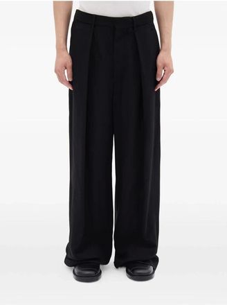Ann Demeulemeester Homme, Pantalons, Noir, Taille: S Pantalon Large Pliss&eacute;