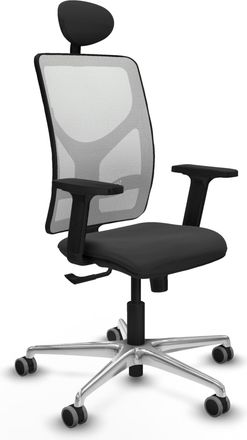 Piqueras y Crespo Stuhl mit R&uuml;ckenlehne, Netzstoff, mit 2D-Armlehnen, h&ouml;henverstellbare Lendenwirbelst&uuml;tze und festes Kopfteil, ausgestattet mit 3 Positionen und Schnei