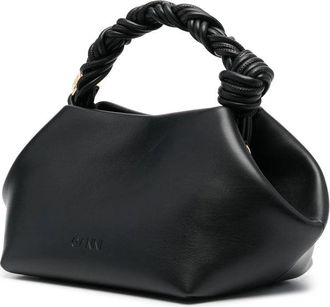 Ganni Braided Top Handle Crossbody Bag - Black