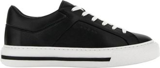 Hogan Homme, Chaussures, Noir, Taille: 44 EU Baskets en cuir classiques