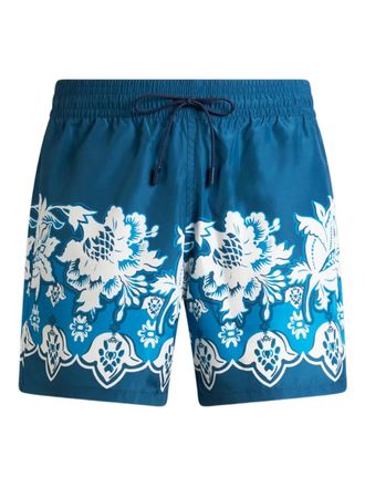 Etro floral-print swimsuit - Blau