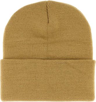 Carhartt Work in Progress Mens Beige Knit Short Watch Hat Brown Exterior: Acrylic Cappelli