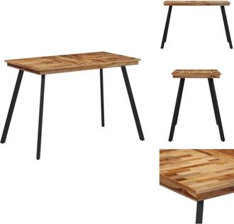 vidaXL Esstisch 120x62x76 cm Massivholz Teak - Esstisch - Holztisch - Teakholzm&ouml;bel - K&uuml;chenm&ouml;bel - Esszimmertisch