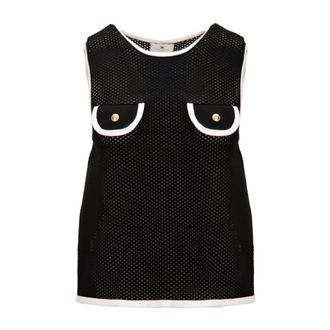 Elisabetta Franchi &Auml;rmellose Tops - - Tops - Damen - Schwarzk - M