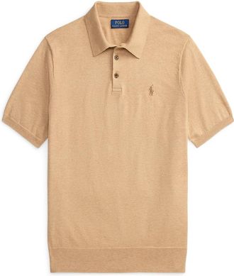 Ralph Lauren Feinstrick-Poloshirt aus Baumwolle mit Pony-Stickerei in