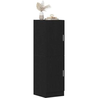 vidaXL Vidaxl - Armoire de cuisine noir 38x41,5x131,5 cm bois ding&eacute;nierie