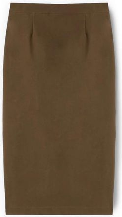 Motivi Femme, Jupes, Brun, Taille: 38 FR Jupe fourreau avec fente devant