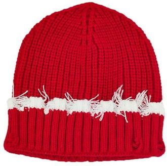 Generic Bonnet dhiver tricot&eacute; pour adulte - Bonnet en laine de couleur assortie, rouge, taille unique