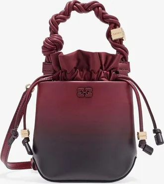 Ganni Rote Mini Bou Bucket Tasche mit Farbverlauf rot