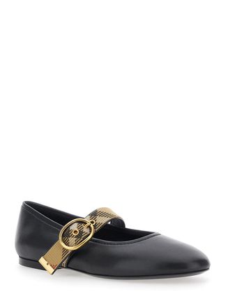 Burberry Womens Ballet Shoes Robin Black Leather Lamb Ballerina