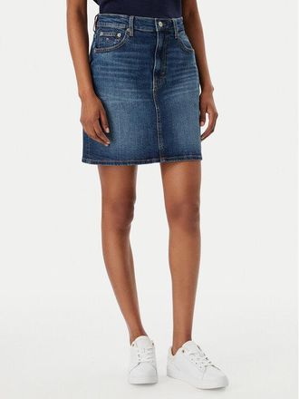 Tommy Jeans Jeansrock DW0DW22714 Blau Straight Fit