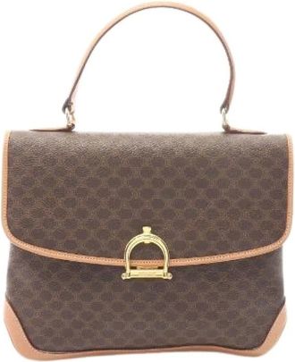 Celine Sac &agrave; main Pre-owned Macadam en toile enduite - Femme - Pre-owned - Brun - Taille: ONE Size