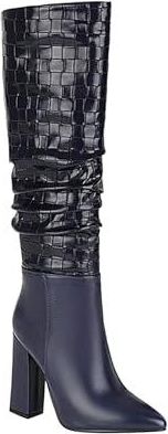 E.SSUE Bottes Haute Femme talon Botte Longue Gros Mollet Large Hiver Sexy Mode Bottes Hautes D&eacute;contract&eacute;es R&eacute;tro Longues Bottes Bottes de Chevalier pour Auto