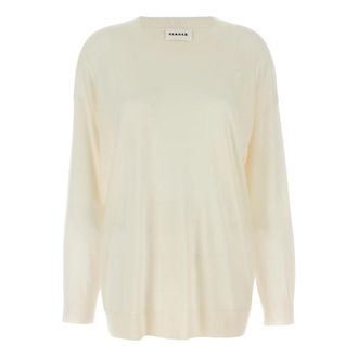 P.A.R.O.S.H. Rundhals-Pullover - - Knitwear - Damen - Wei&szlig; - L