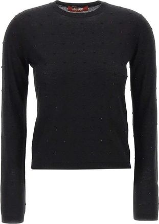 Max Mara Rundhalspullover - Schwarz