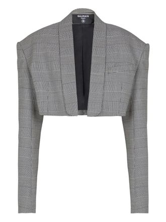 Balmain veste &agrave; motif Prince de Galles - Gris