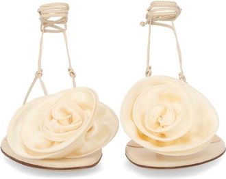 Magda Butrym Silk Flower Sandal - Ivory